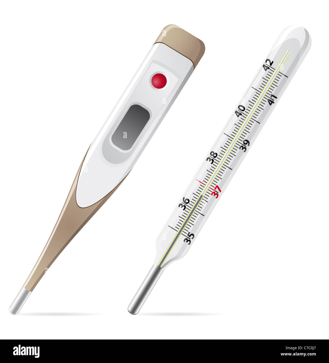 medical thermometer illustration isolated on white background Stock ...