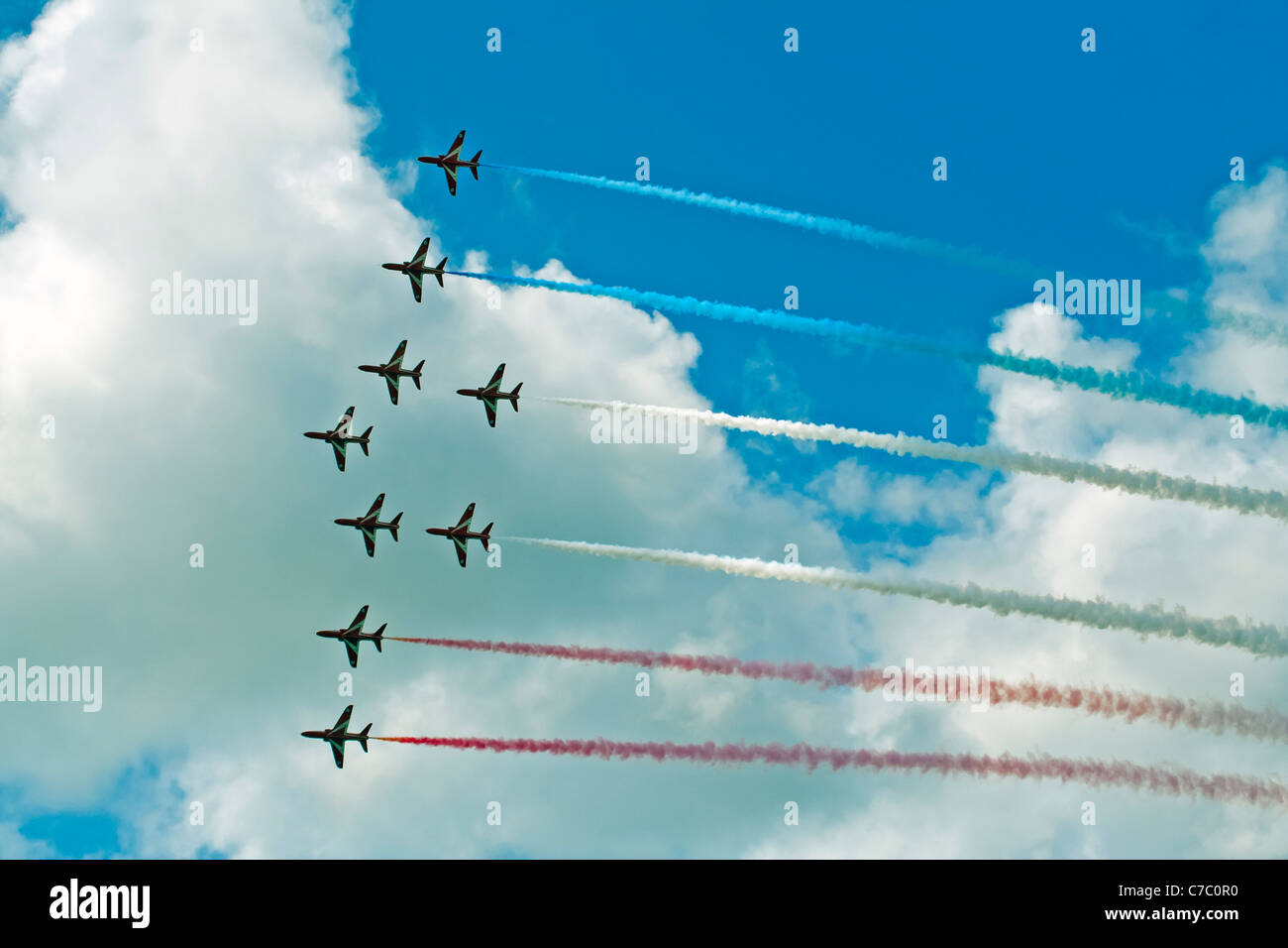 The Royal Air Force aerobatic team the Red Arrows display at Swansea ...