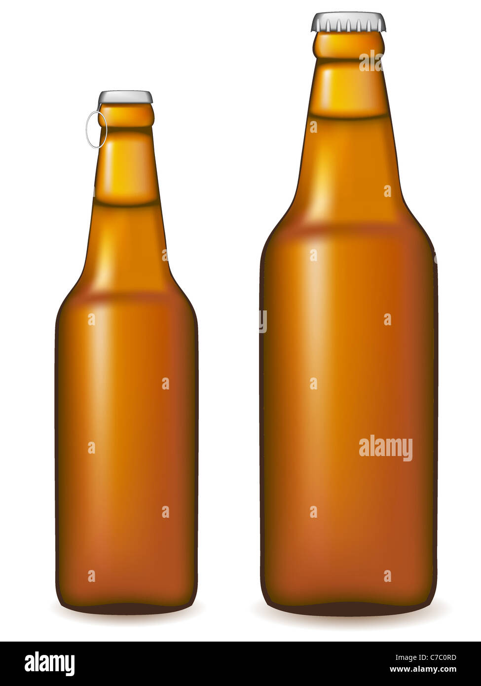 beer bottle illustration isolated on white background Stock Photo - Alamy