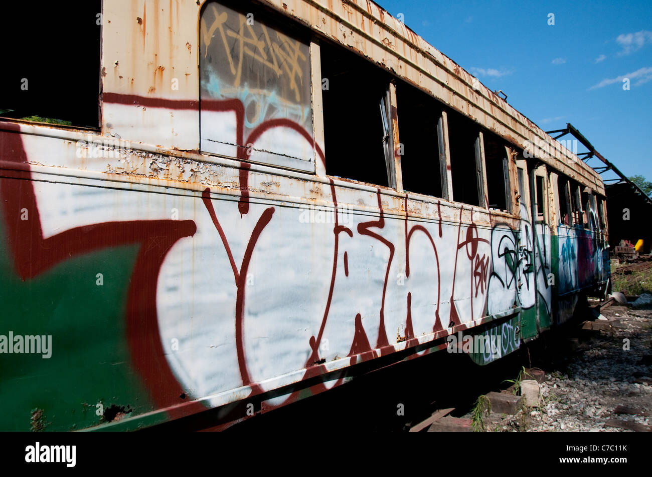 The Baltimore Streetcar Museum on Falls Road in Baltimore, Maryland USA ...
