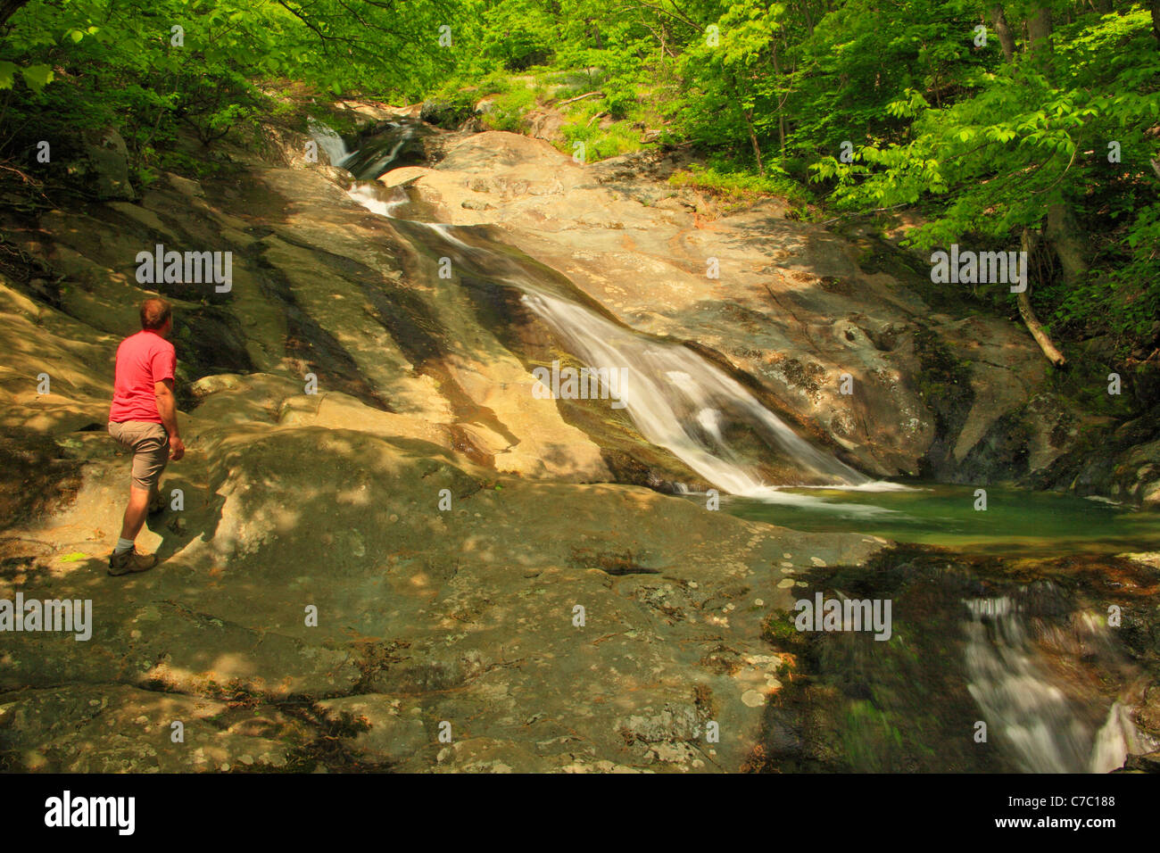 Cascade Beside Cedar Run Trail, Shenandoah National Park, Virginia, USA ...