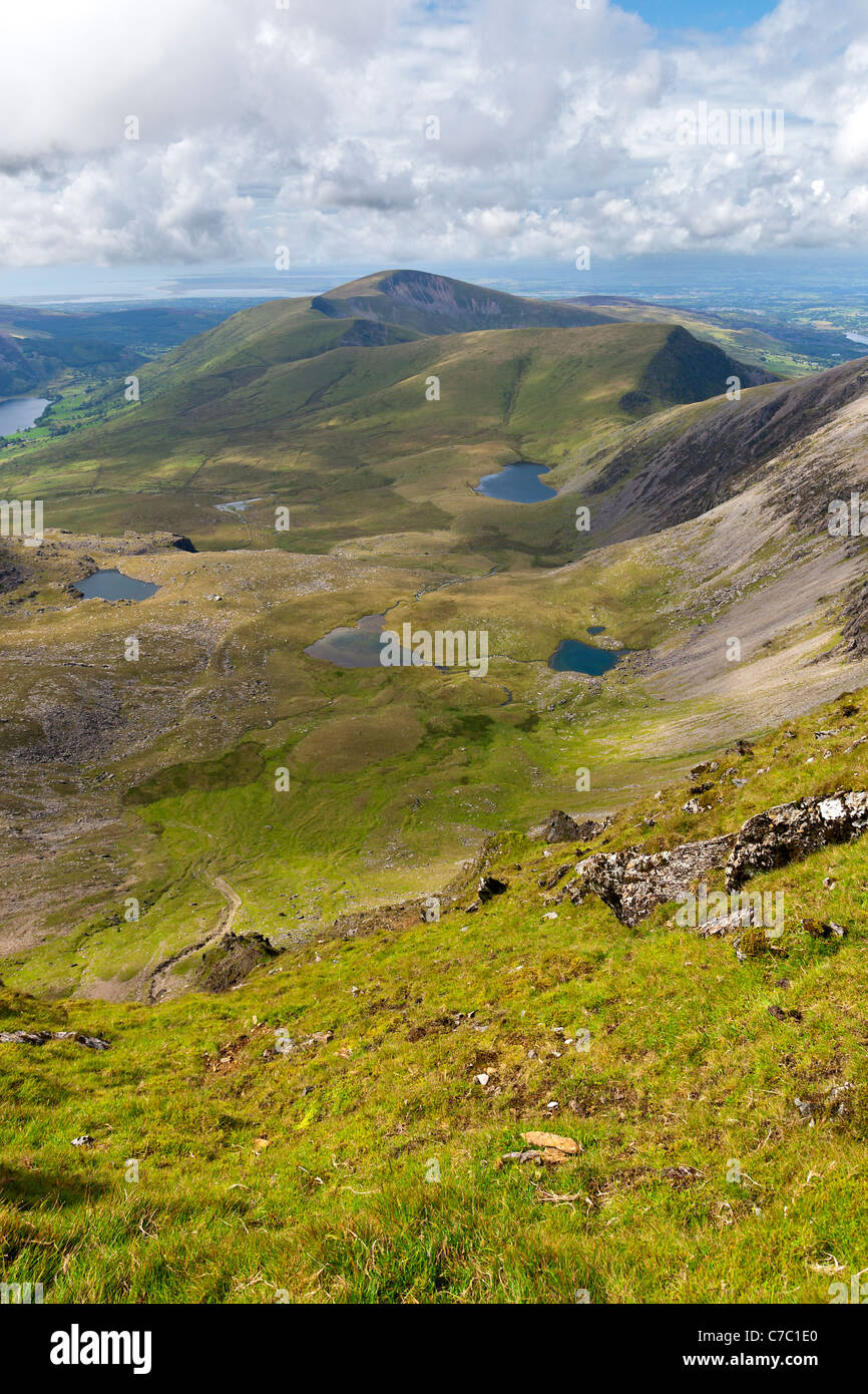 Mountain view from the Snowdon summit, Snowdonia, Wales Stock Photo - Alamy