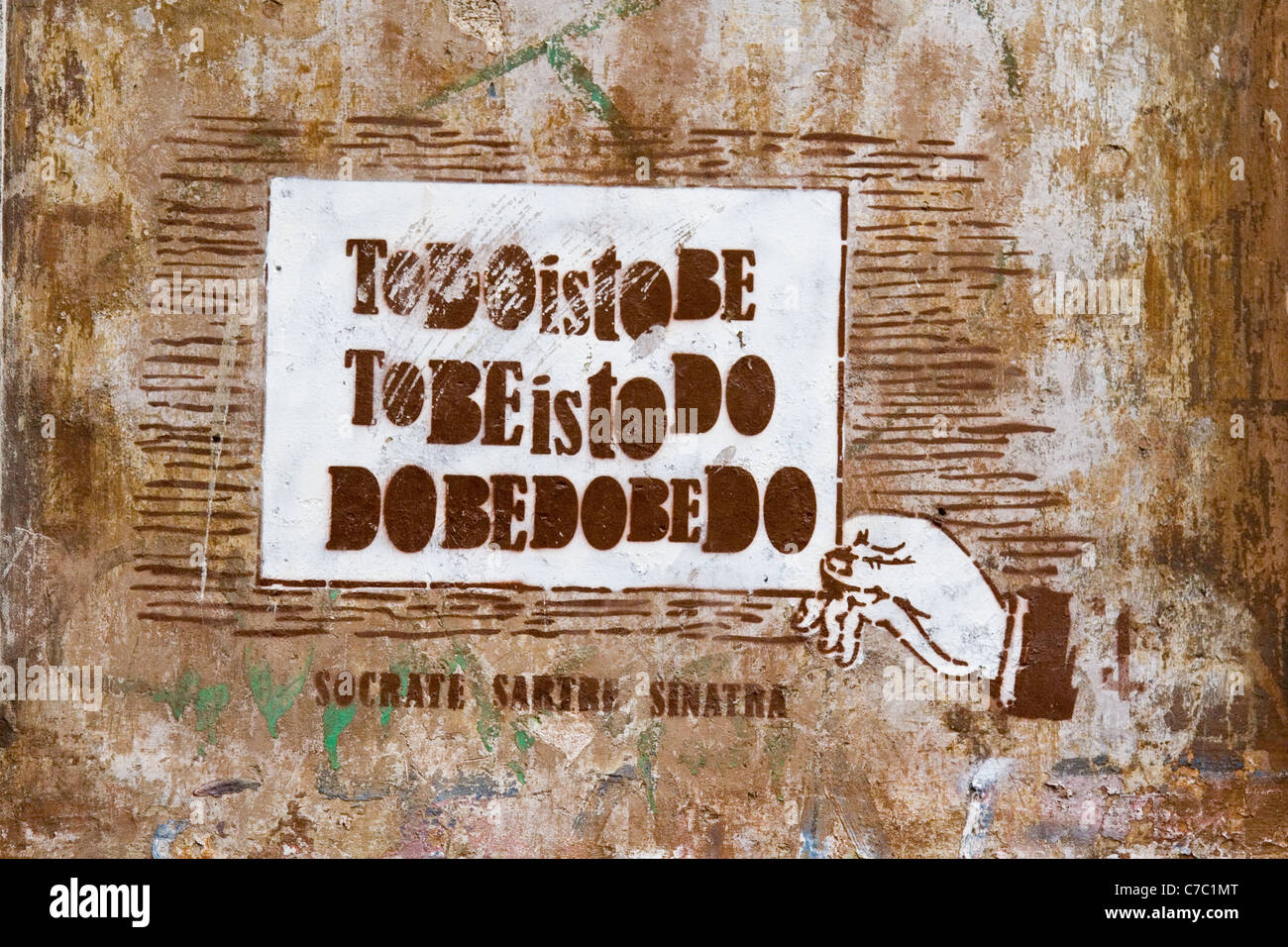 Graffiti on the wall in Rome Stock Photo - Alamy