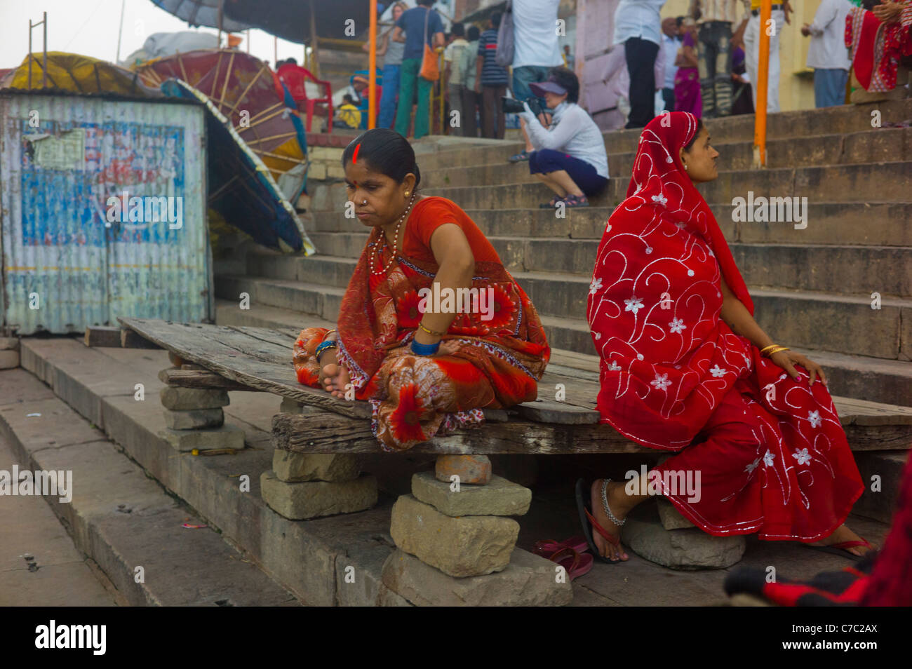 People in the alleys and streets of Varanasi (Benares) India's most ...