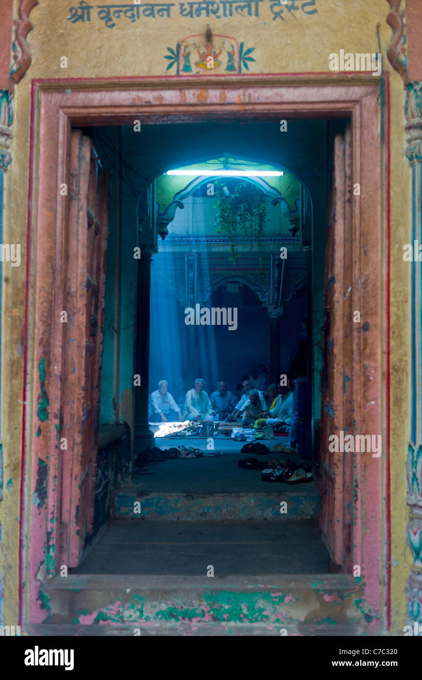 A temple in the alleys of Varanasi (Benares) India's most ancient and ...