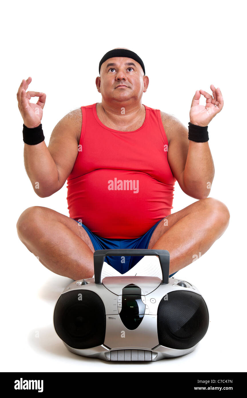 Obese person doing exercises in hi-res stock photography and images - Alamy