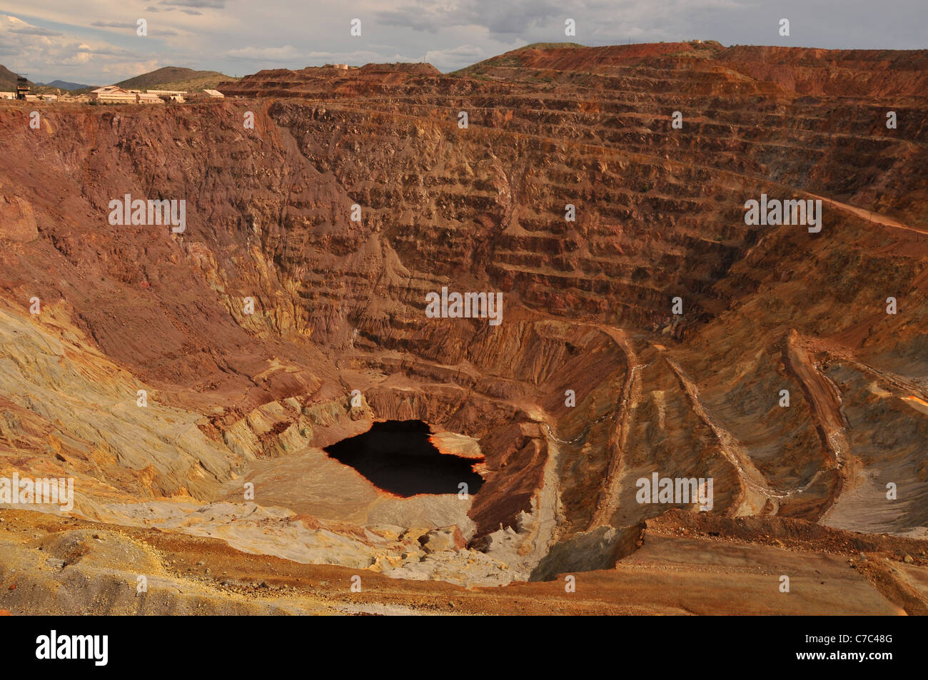 The Lavender Pit copper strip open pit mine in Bisbee, Arizona, USA ...