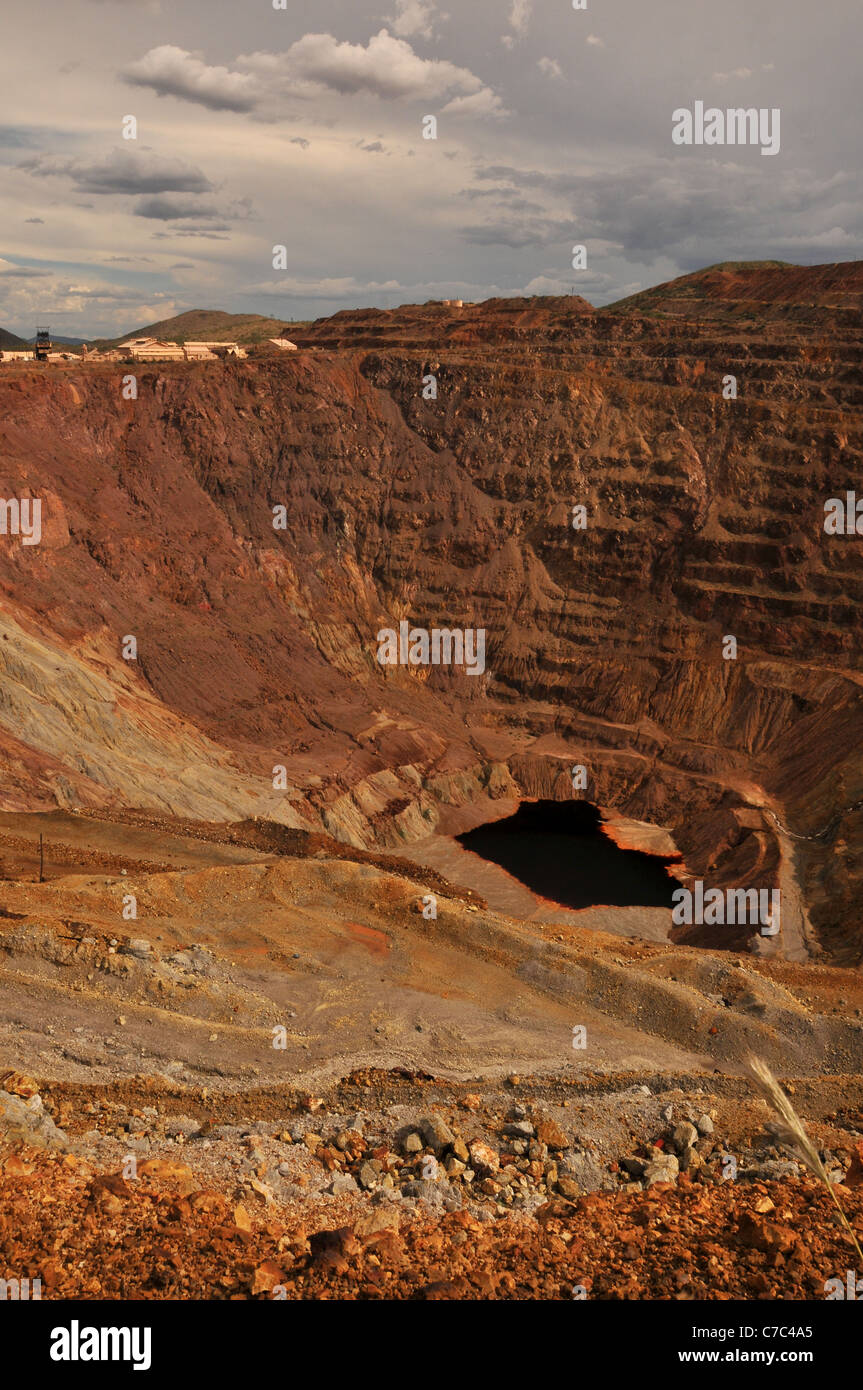 The Lavender Pit copper strip open pit mine in Bisbee, Arizona, USA ...