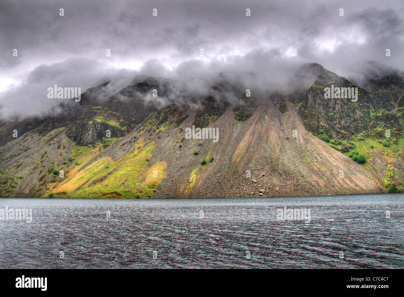 Wastwater screes, Wasdale, Cumbria, English Lake District. These 2000ft ...