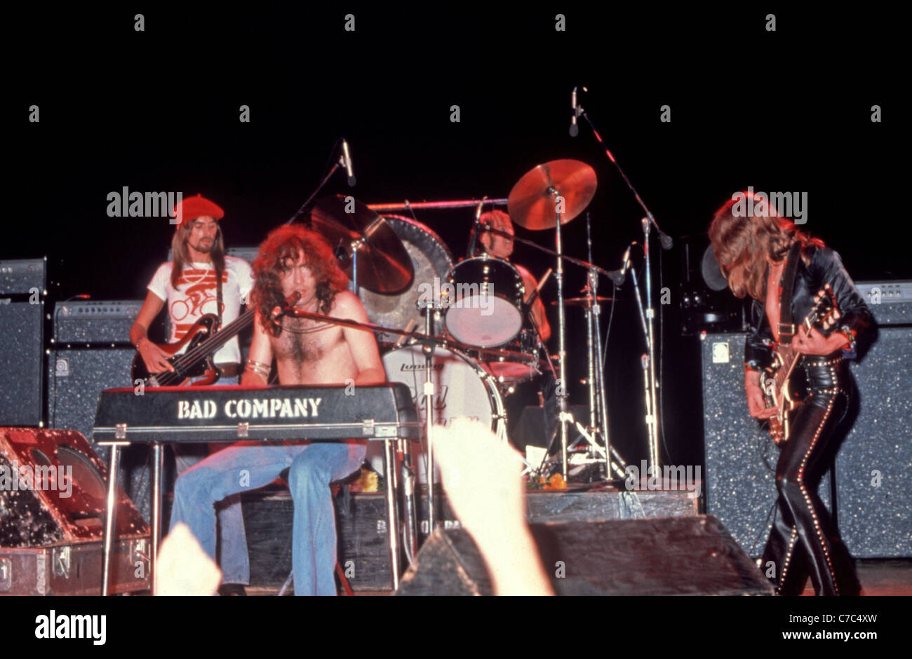BAD COMPANY about 1985. from left: Boz Burrell, Paul Rodgers, Simon ...