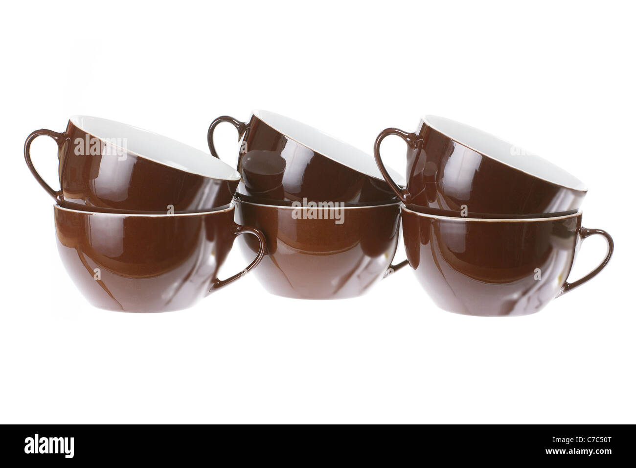 Stacks of Tea Cups Stock Photo - Alamy