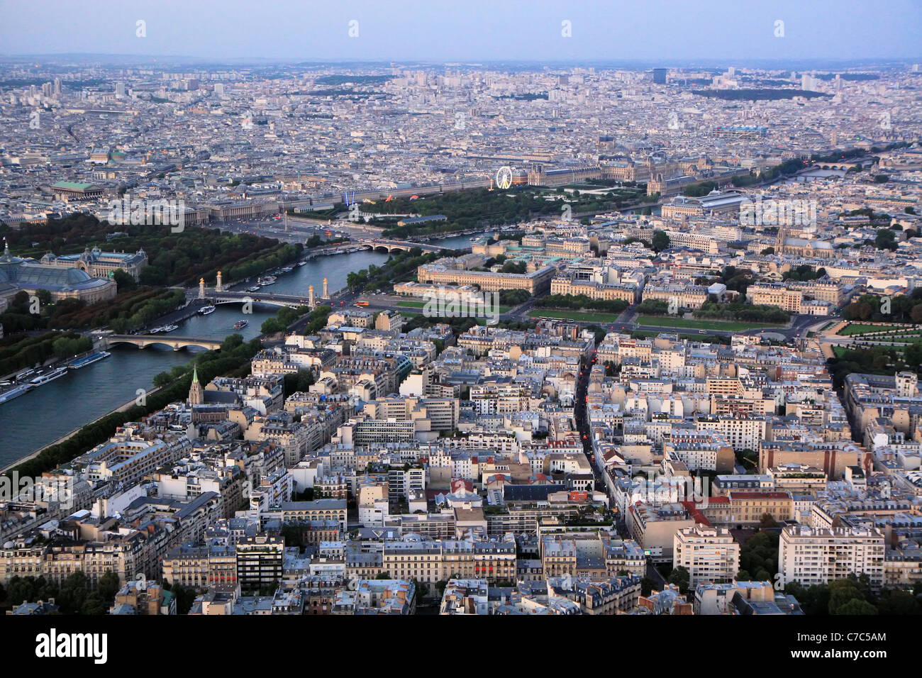 Eiffel tower sunset bridges hi-res stock photography and images - Alamy
