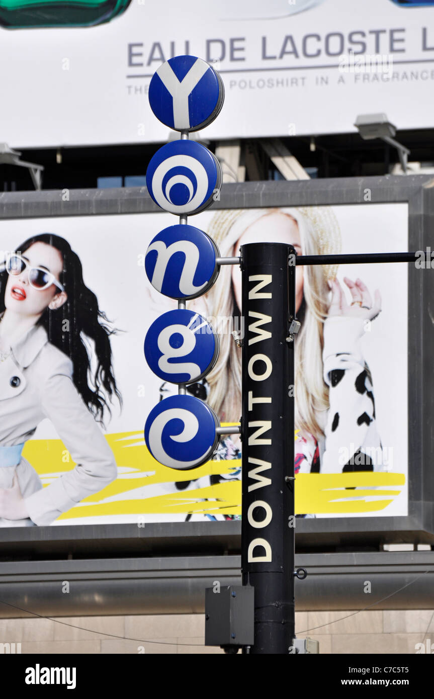 Yonge Downtown Sign, Toronto, Canada Stock Photo - Alamy