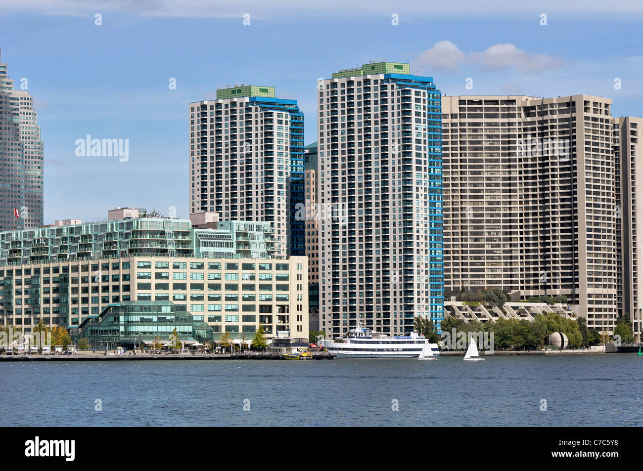 Toronto Harbourfront, Queens Quay, Condos on the Waterfront Stock Photo ...