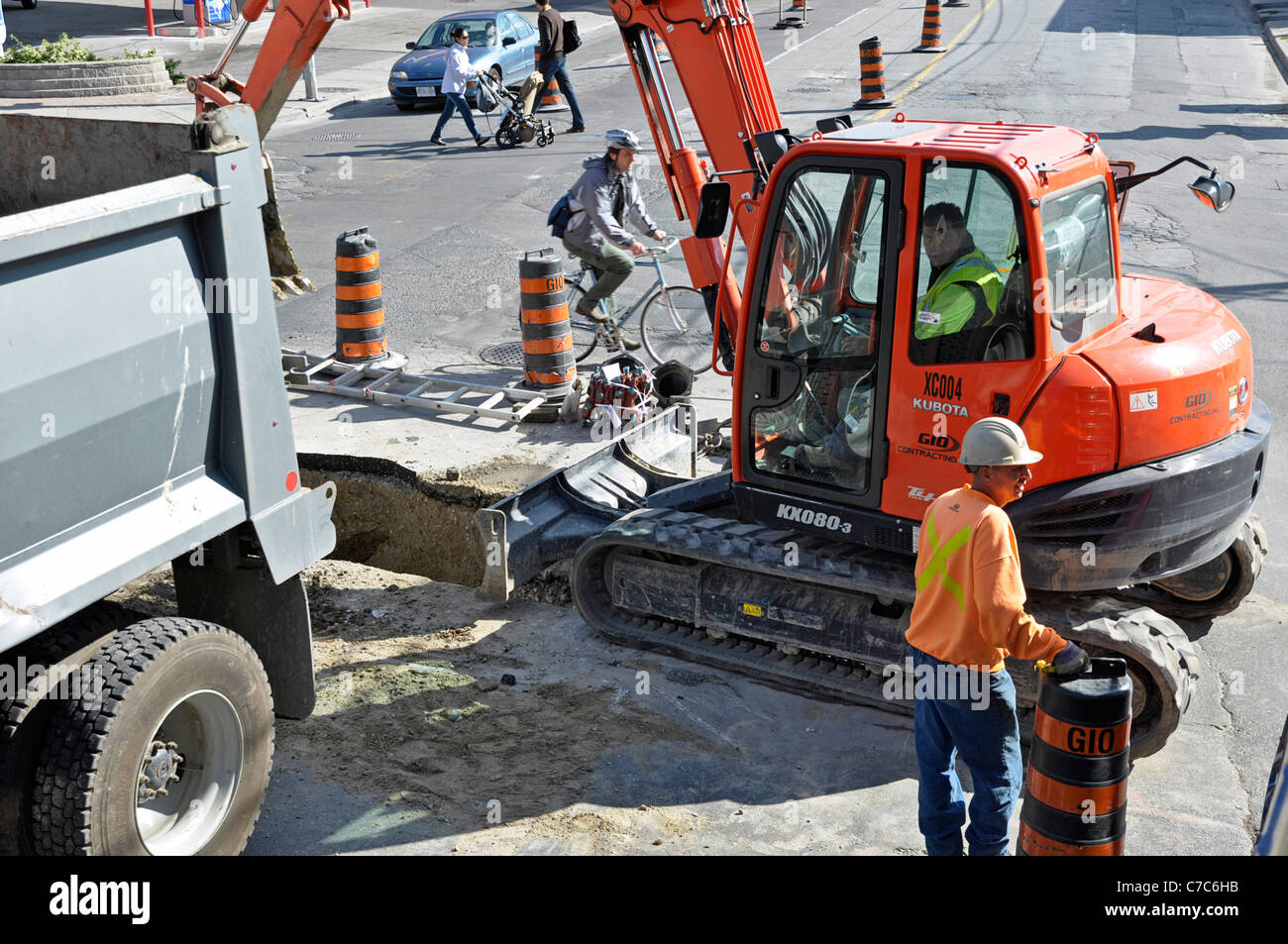 Road Repairs, Men at Work Stock Photo - Alamy