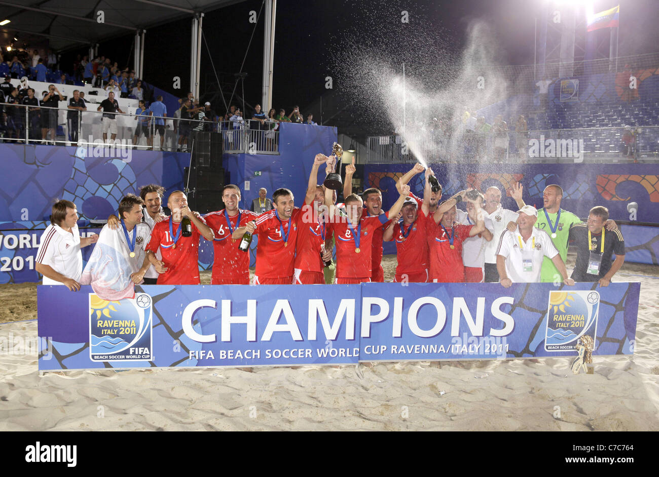 Russia team group (RUS) celebrates their victory of the FIFA Beach ...