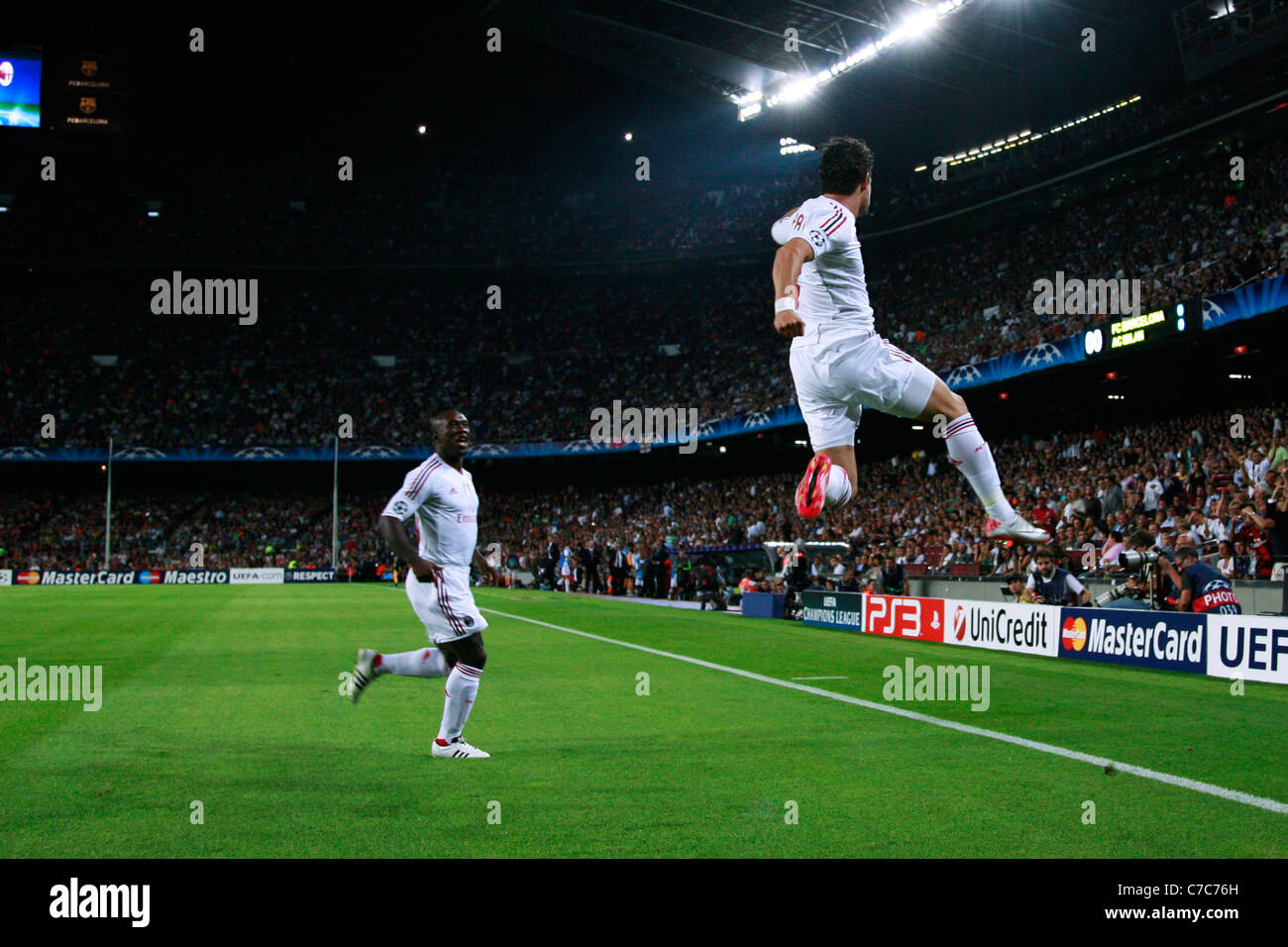 Alexandre Pato (Milan) celebrates his goal during the UEFA Champions ...