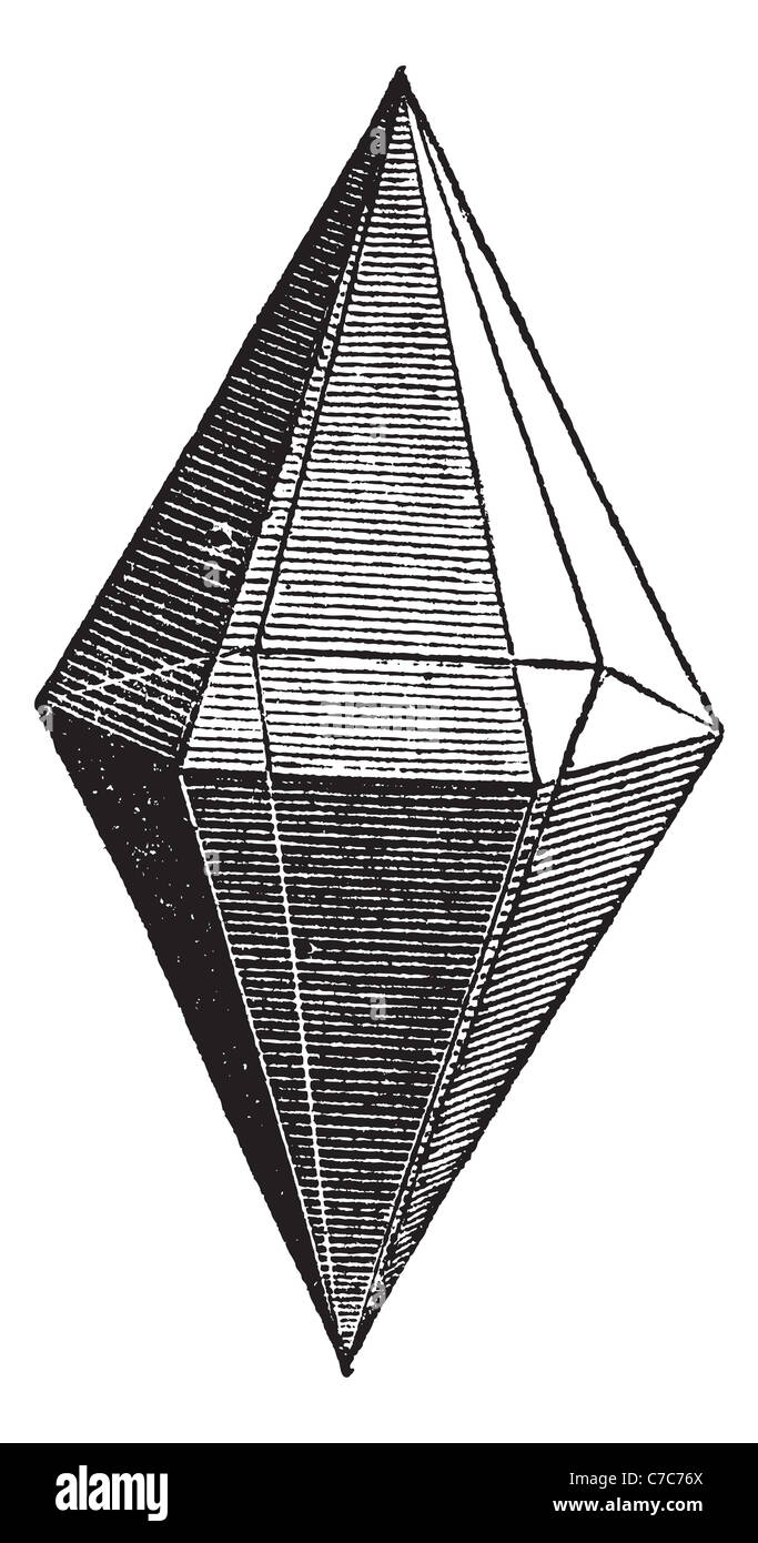 Ruby crystal, vintage engraving. Old engraved illustration of Ruby ...