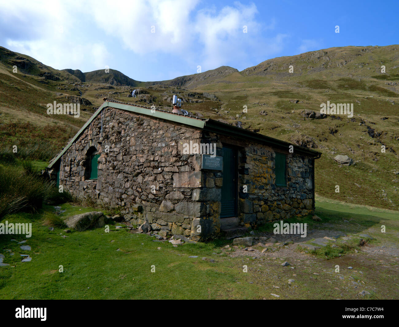 Ruthwaite Lodge, climbing hut, towards Nethermost Pike, Grisedale ...