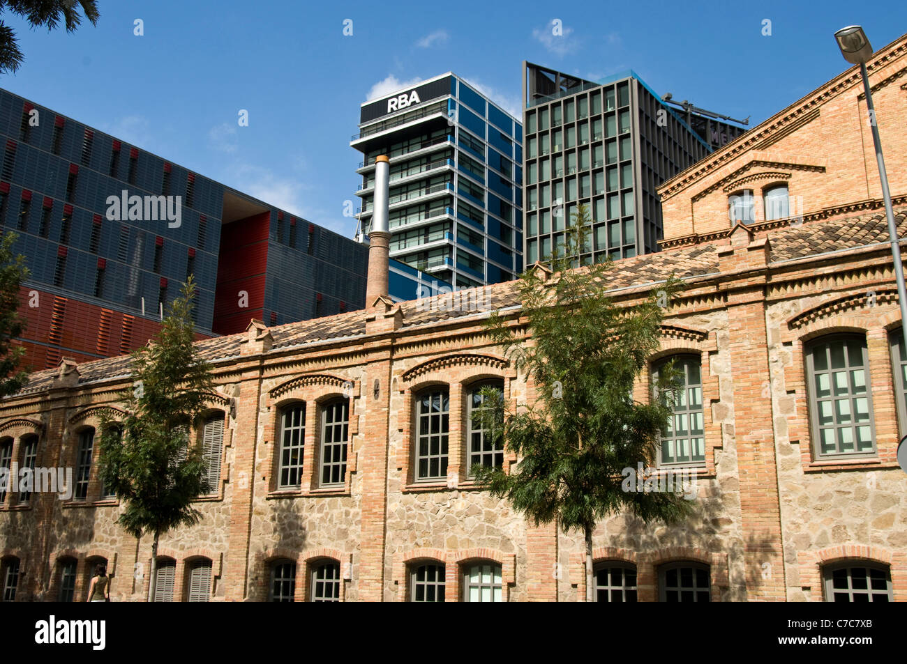 Spain Barcelona Contemporary architecture in the area 22@. Pompeu Fabra ...