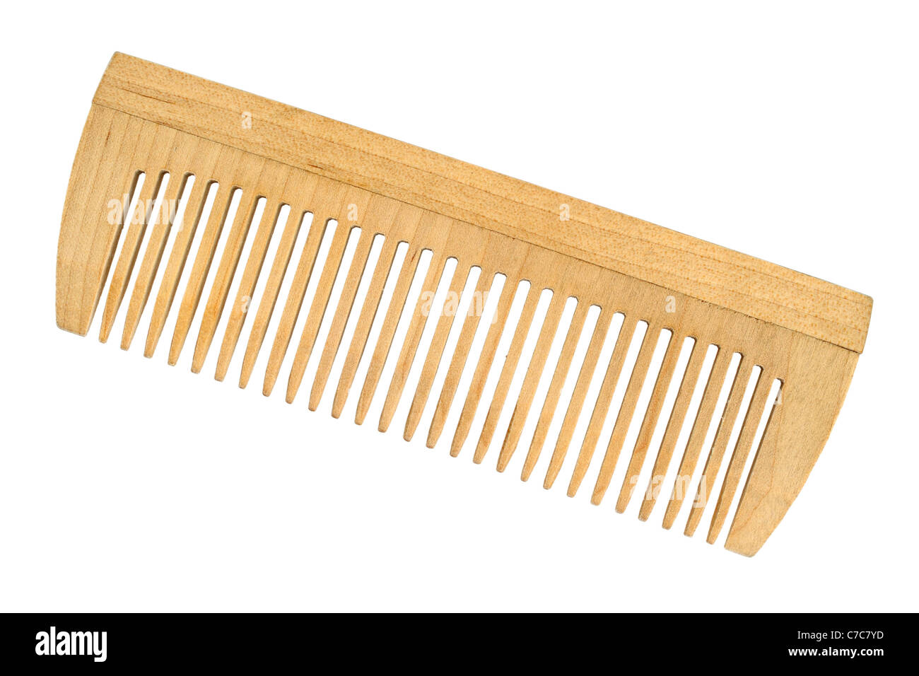 Wooden comb isolated on white background Stock Photo - Alamy