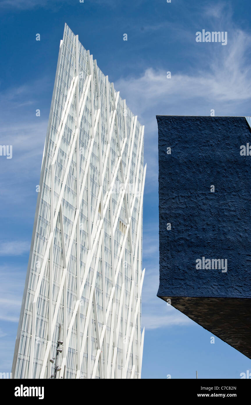 Spain. Barcelona city. Diagonal Zero Zero Tower (2011) designed by the ...