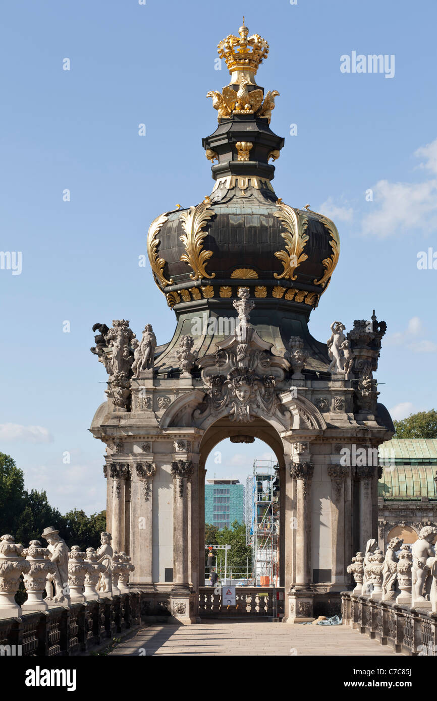 Crown Gate (Kronentor) at the Zwinger palace, view from the rooftop ...