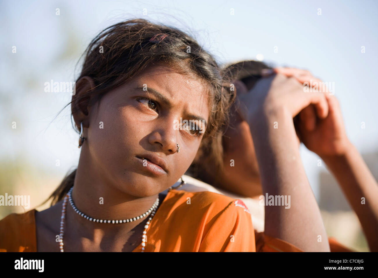 A child in Jaisalmer, Great Thar Desert, Rajasthan, India Stock Photo ...
