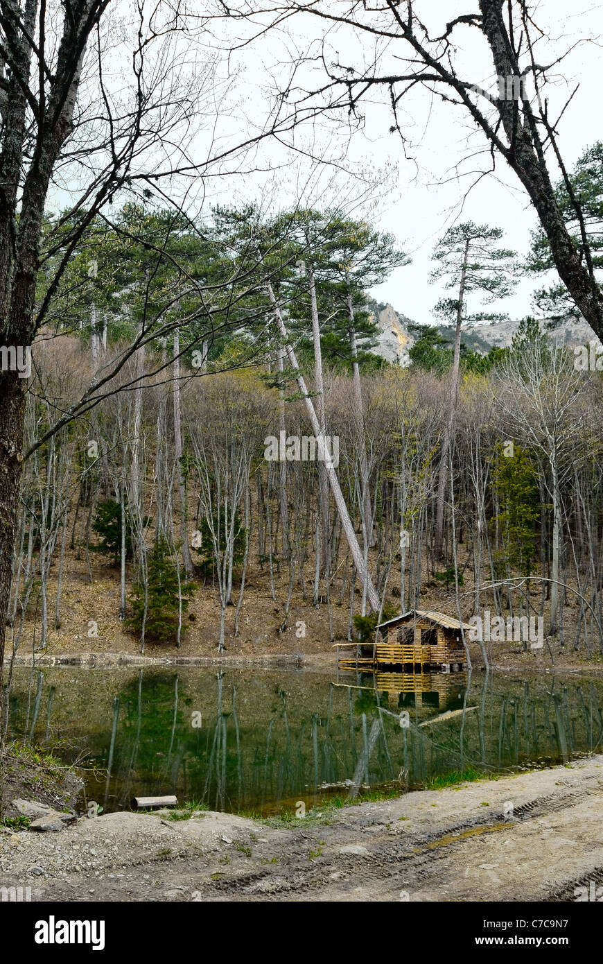 house on the lake. reflection in the water Stock Photo - Alamy