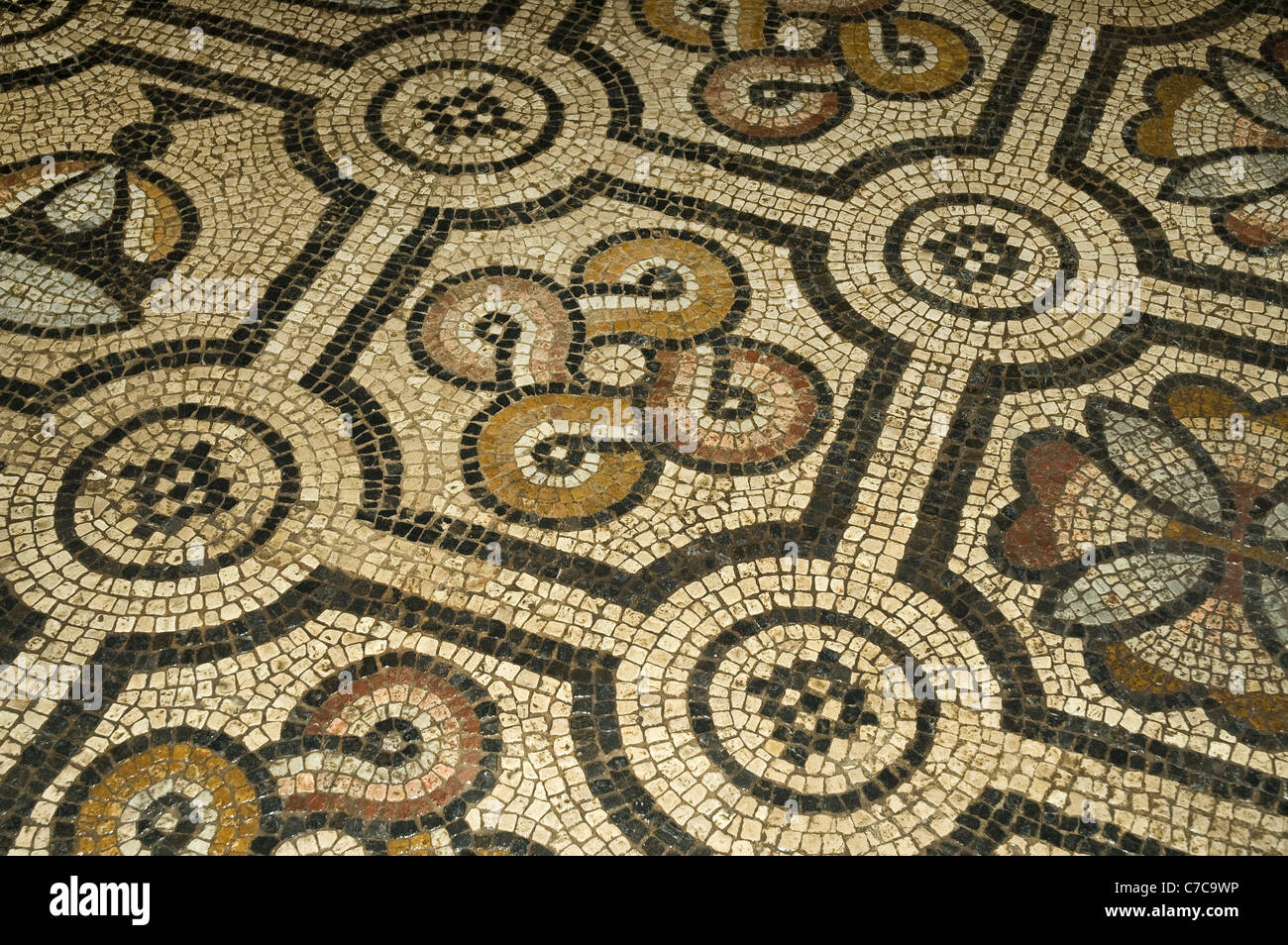 Mosaic floor at the Palace of the Grand Masters. Rhodes, Greece Stock ...