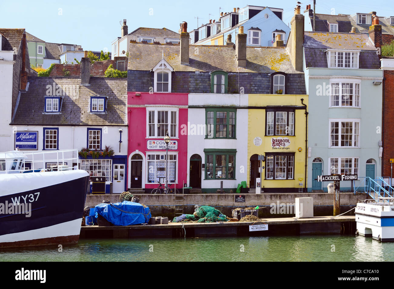 Weymouth harbour and port quayside Stock Photo - Alamy