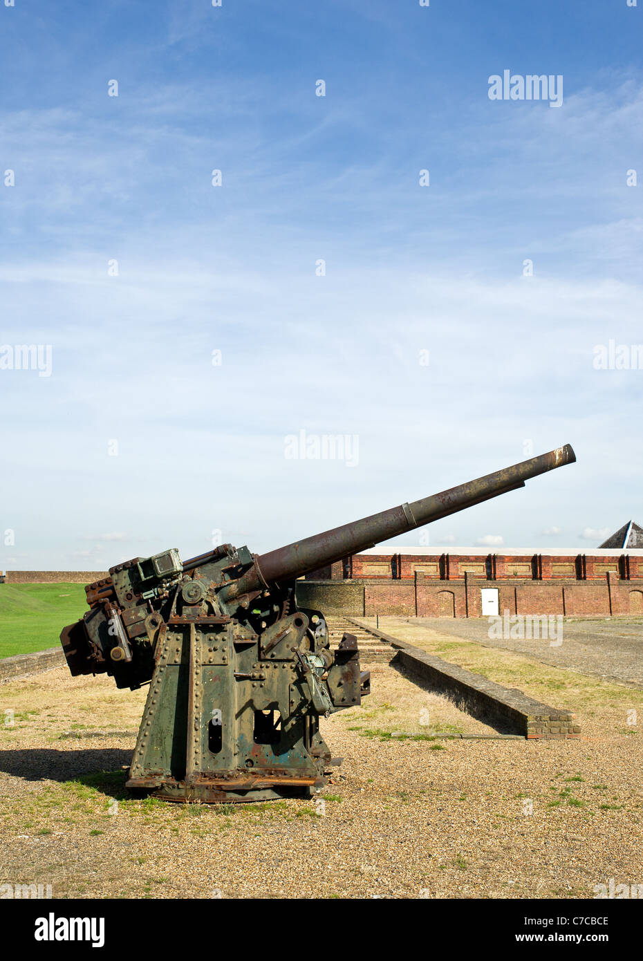 A gun on display at Tilbury Fort in Essex Stock Photo - Alamy