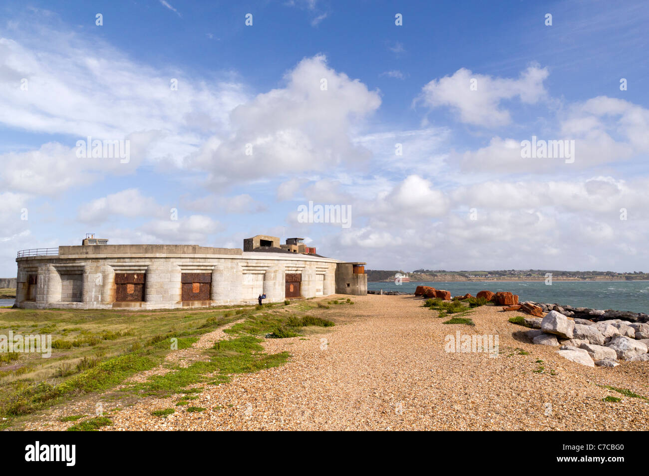 Hurst Castle Disused Gunnery Defences on Hurst Spit at Western Entrance ...