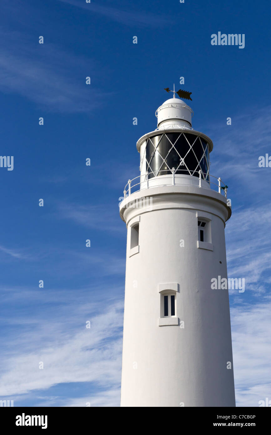 Hurst Point White Lighthouse on Hurst Spit at western approaches to ...