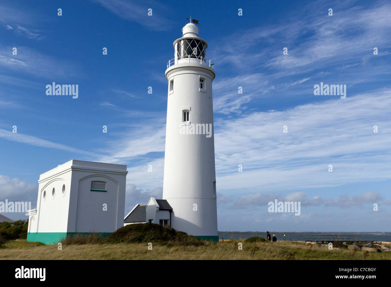 Hurst Point White Lighthouse on Hurst Spit with Western approaches to ...
