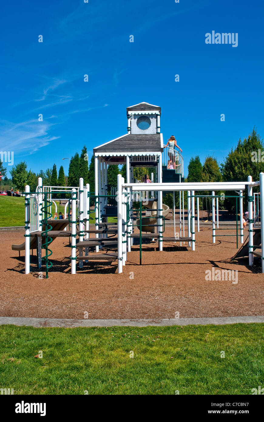 A jungle gym for children in a playground Stock Photo - Alamy