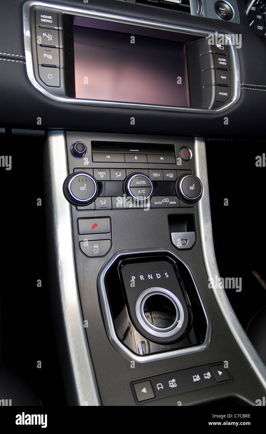 Central console of the new Range Rover Evoque Stock Photo - Alamy
