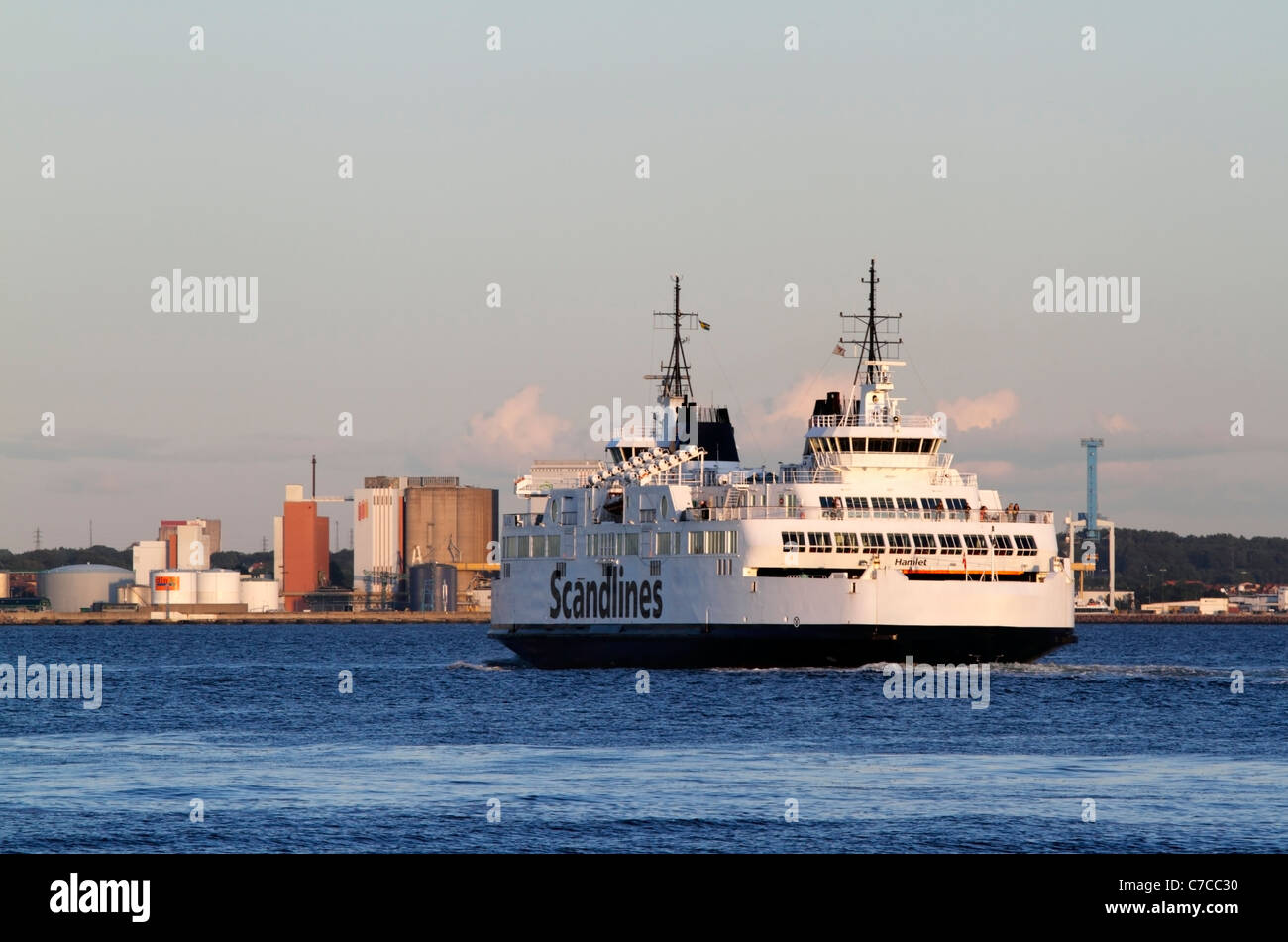 The Scandlines ferry HAMLET in the middle of the Oresund between ...