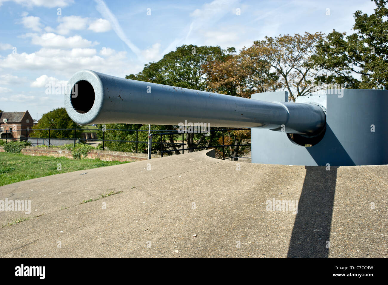 The barrel of a 6 inch gun at Tilbury Fort in Essex Stock Photo - Alamy