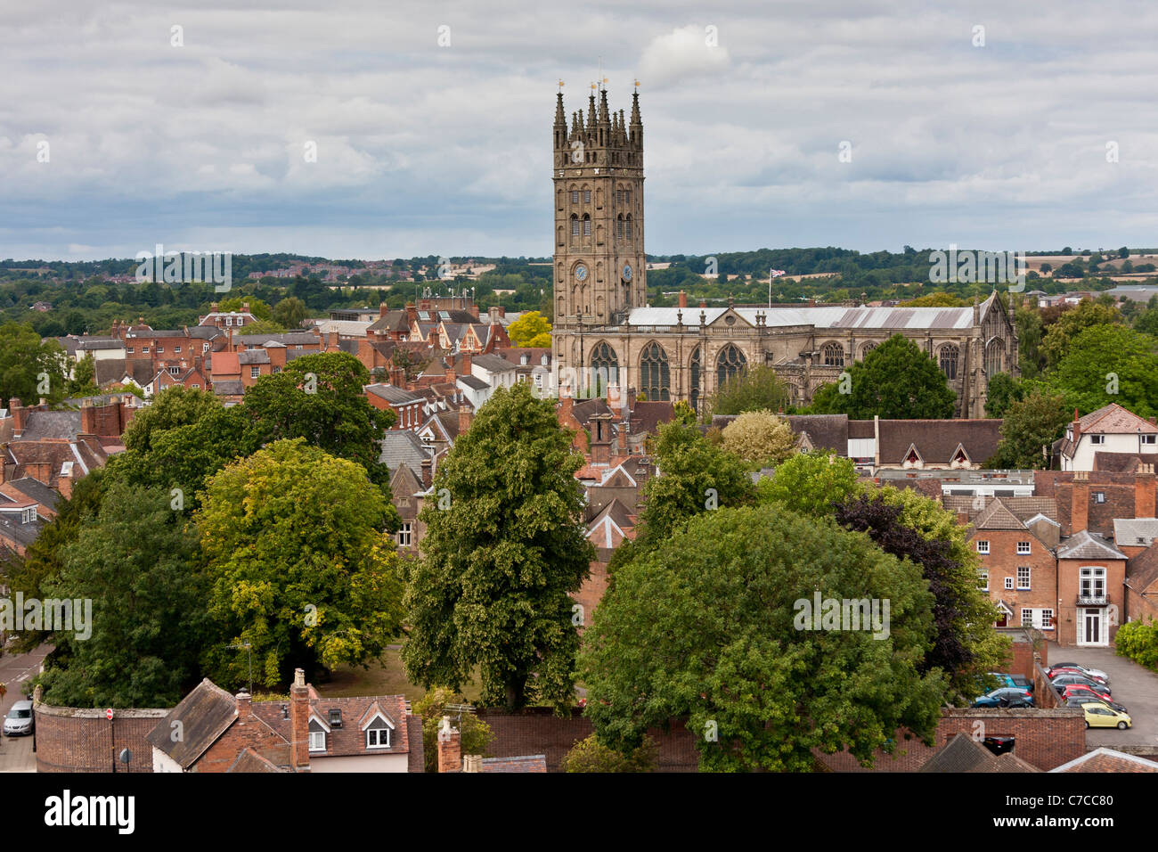 saint marys church Warwick.landscape format.copy space Stock Photo - Alamy