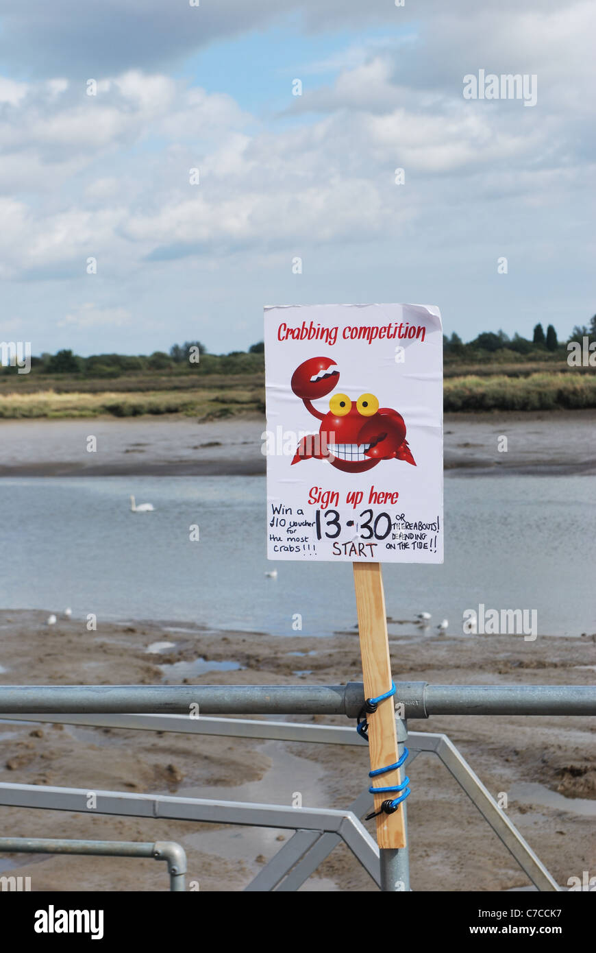 crabbing competition sign Stock Photo - Alamy