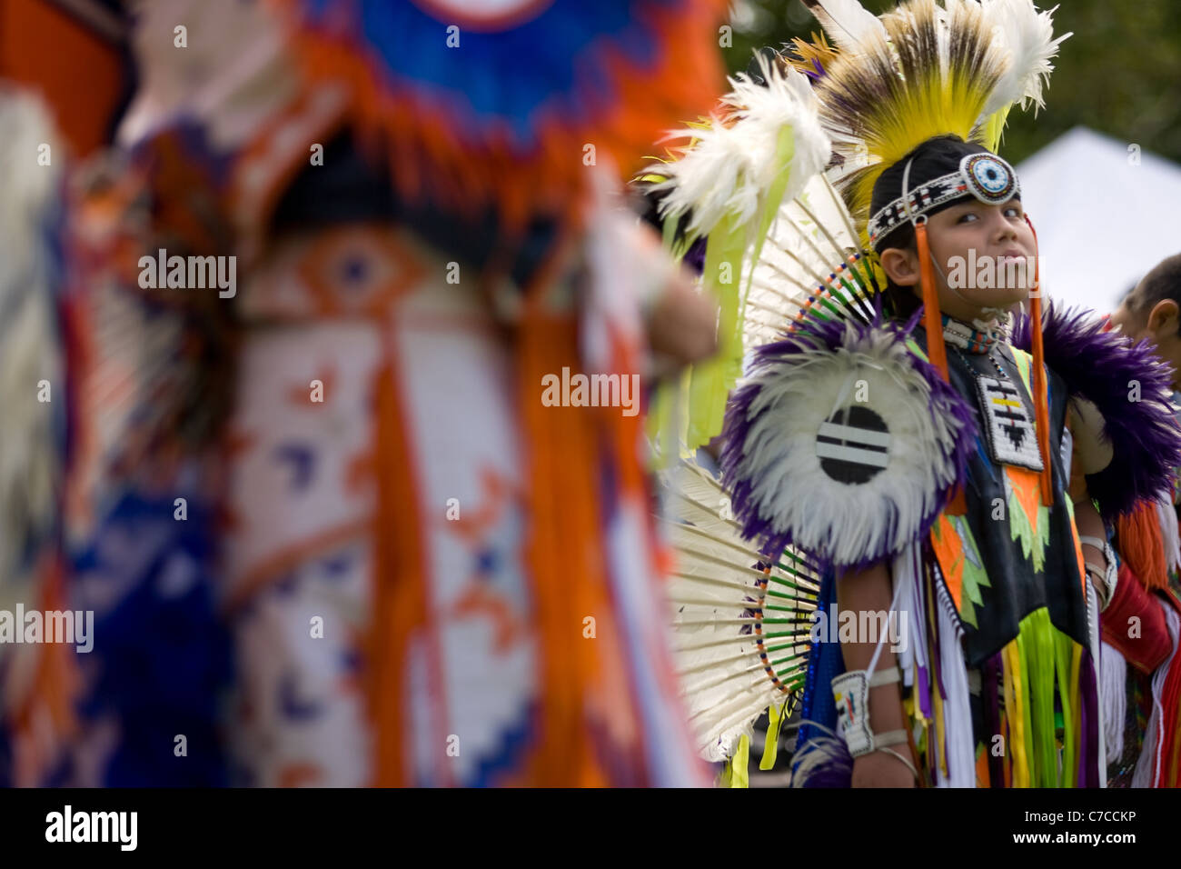 London, Canada - September 17, 2011: A First Nations Canadian wearing ...