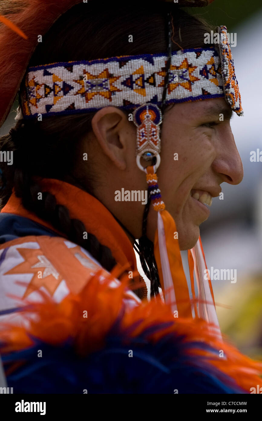 London, Canada - September 17, 2011: A First Nations Canadian wearing ...