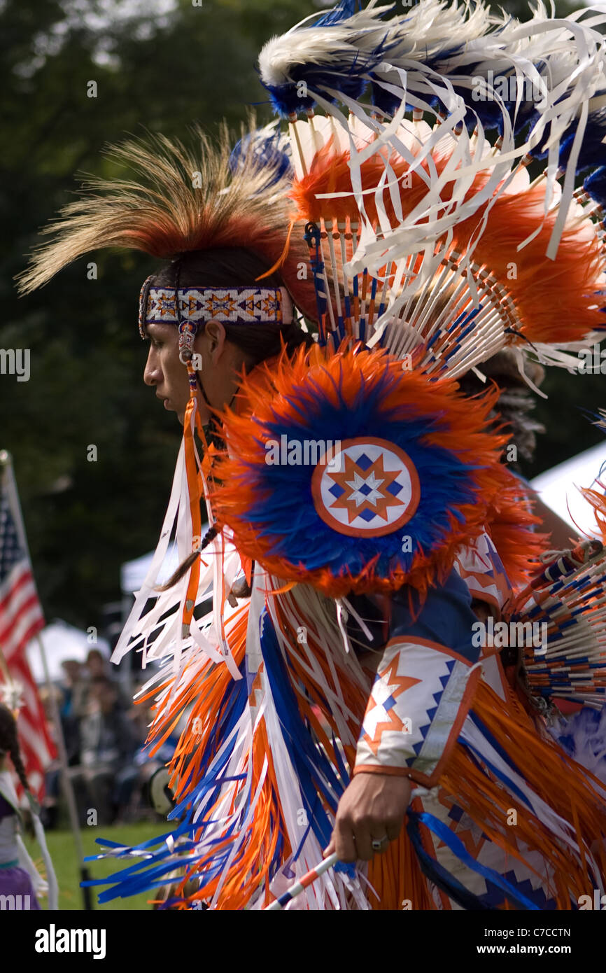 London, Canada - September 17, 2011: A First Nations Canadian wearing ...