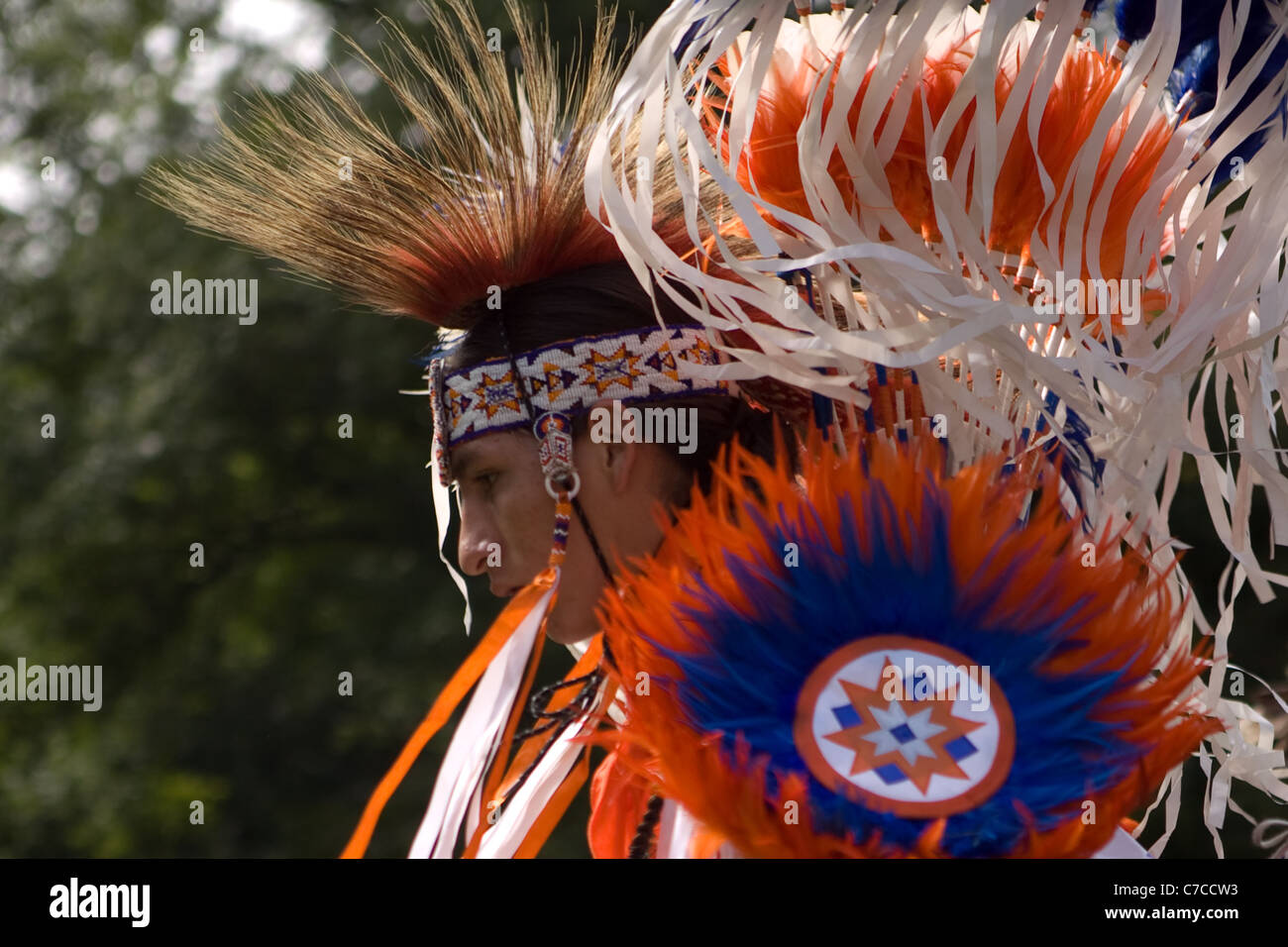 London, Canada - September 17, 2011: A First Nations Canadian wearing ...