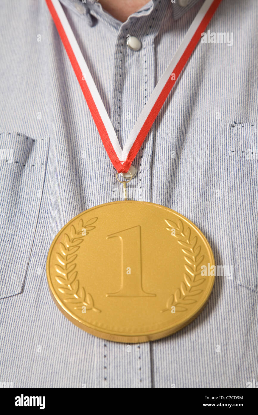 Large Chocolate gold medal Stock Photo - Alamy