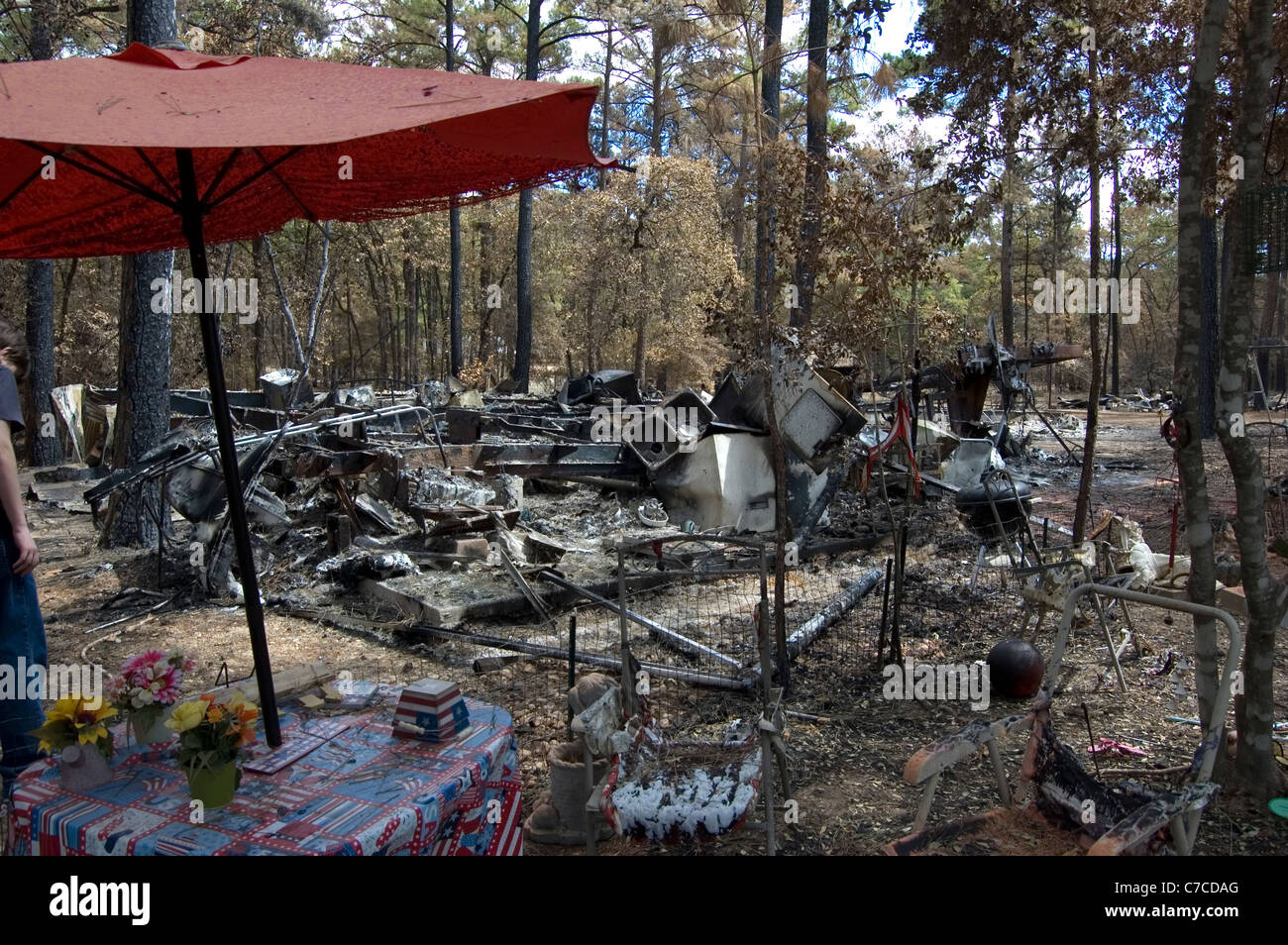 A burnt home after a fire Stock Photo - Alamy