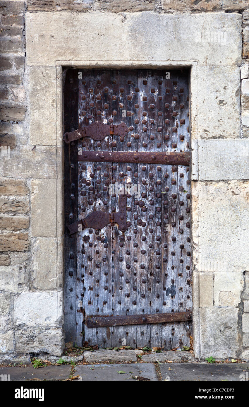 Door to the Gate House and Lock Up Gaols at entrance to the Abbey at ...