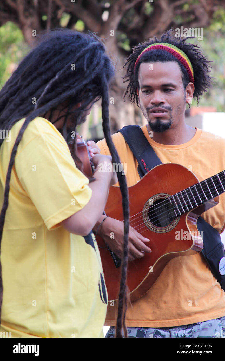 Musician from the Chilean reggae band Gondwana, as they visited Panama ...