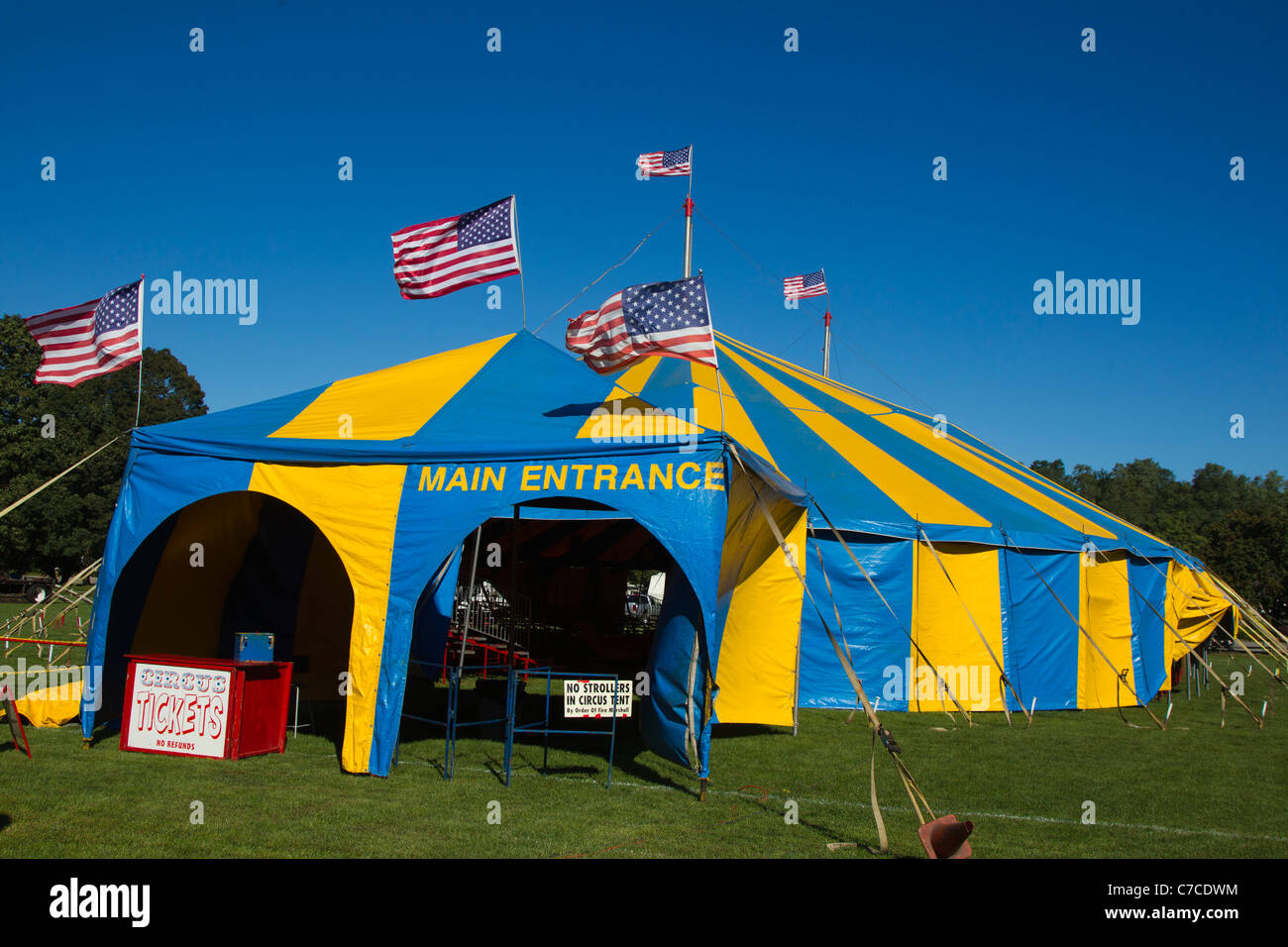 Entrance to a circus tent Stock Photo - Alamy